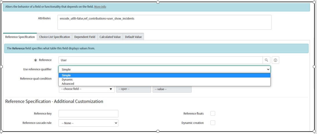 Reference Qualifier - ServiceNow Community